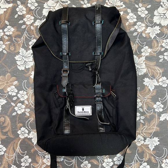 Dutch Bros | Bags | Super Rare Dutch Bros Backpack Orange Interior ...